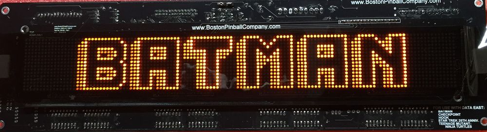 Replacement DIsplays for Data East Pinball Machines 128x16 DMD
